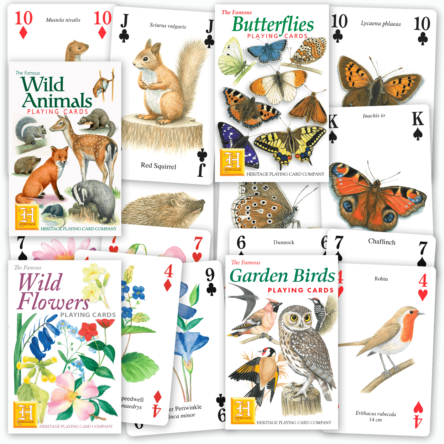 Gift Quartet: British Nature – Heritage Playing Cards