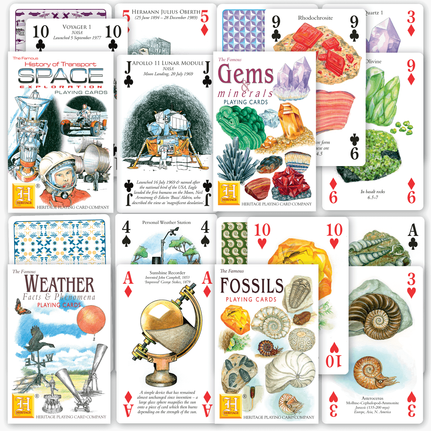 Gift Quartet: Earth and Space – Heritage Playing Cards