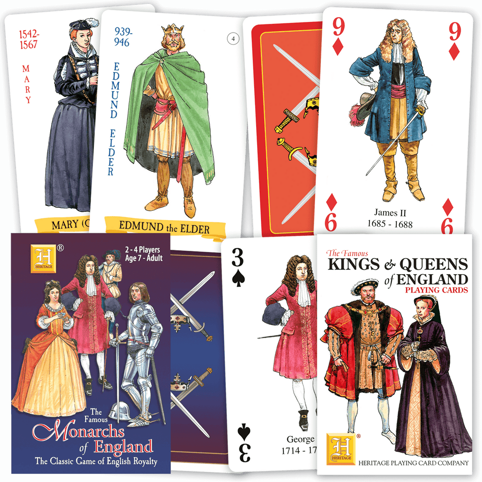 Gift Duo : Kings & Queens and Monarchs of England – Heritage Playing Cards